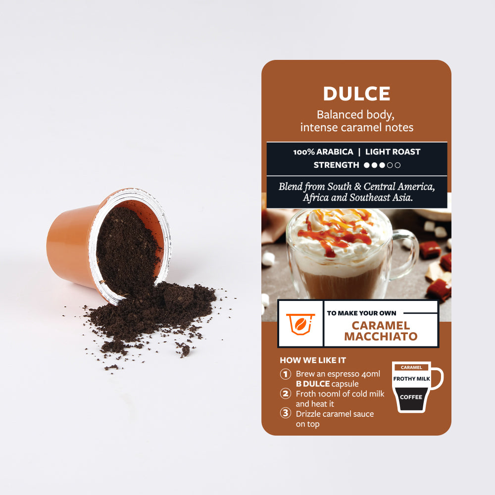 Dulce Caramel Macchiato Capsules | B Coffee Co. Philippines – B Coffee ...